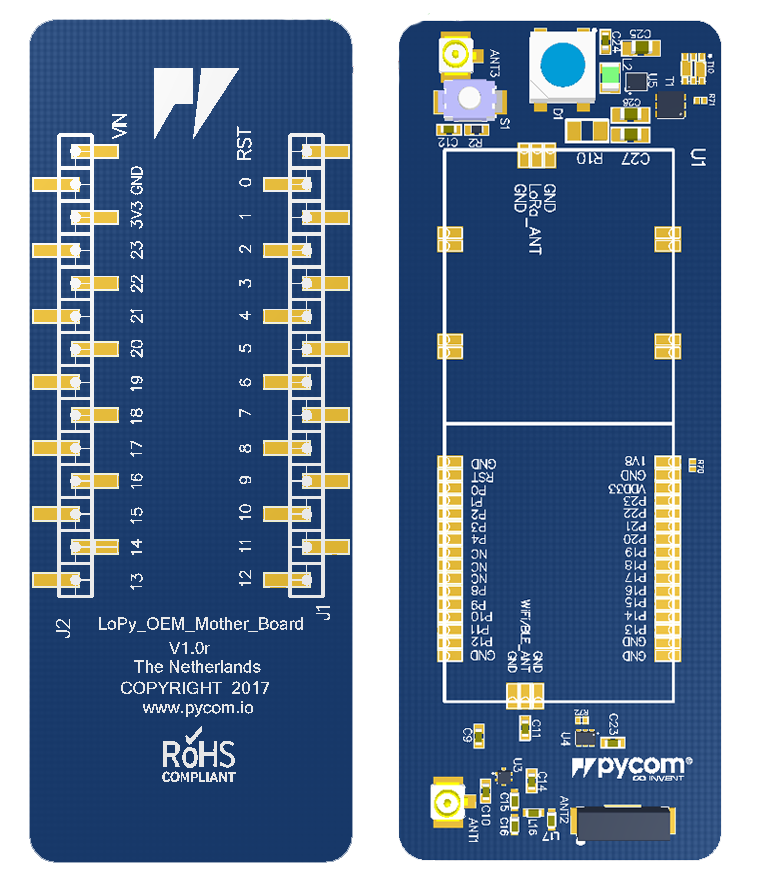 6.2.5 L01 OEM Baseboard Reference · Pycom Documentation