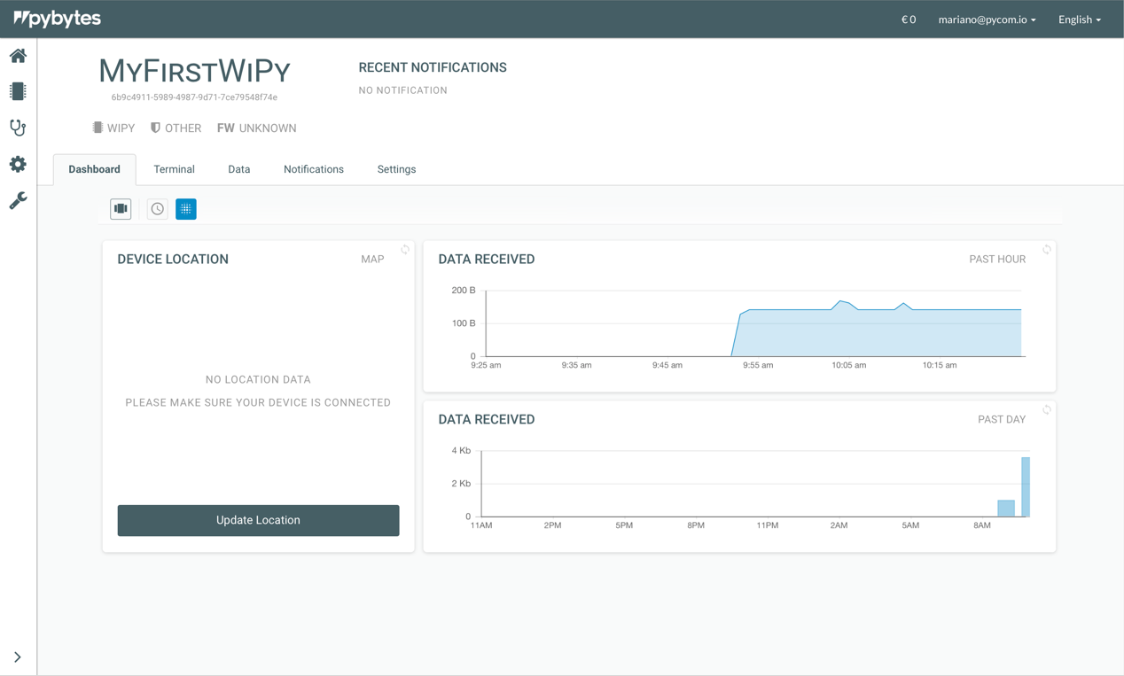 84 Visualise Data From Your Device · Pycom Documentation 7775